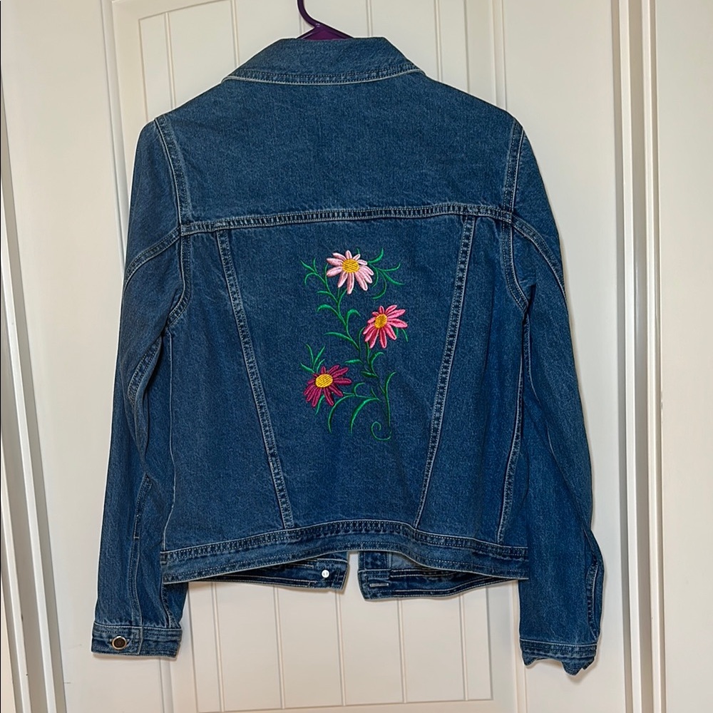 Custom Embroidered Denim Jacket- Y2k Vintage - Gem